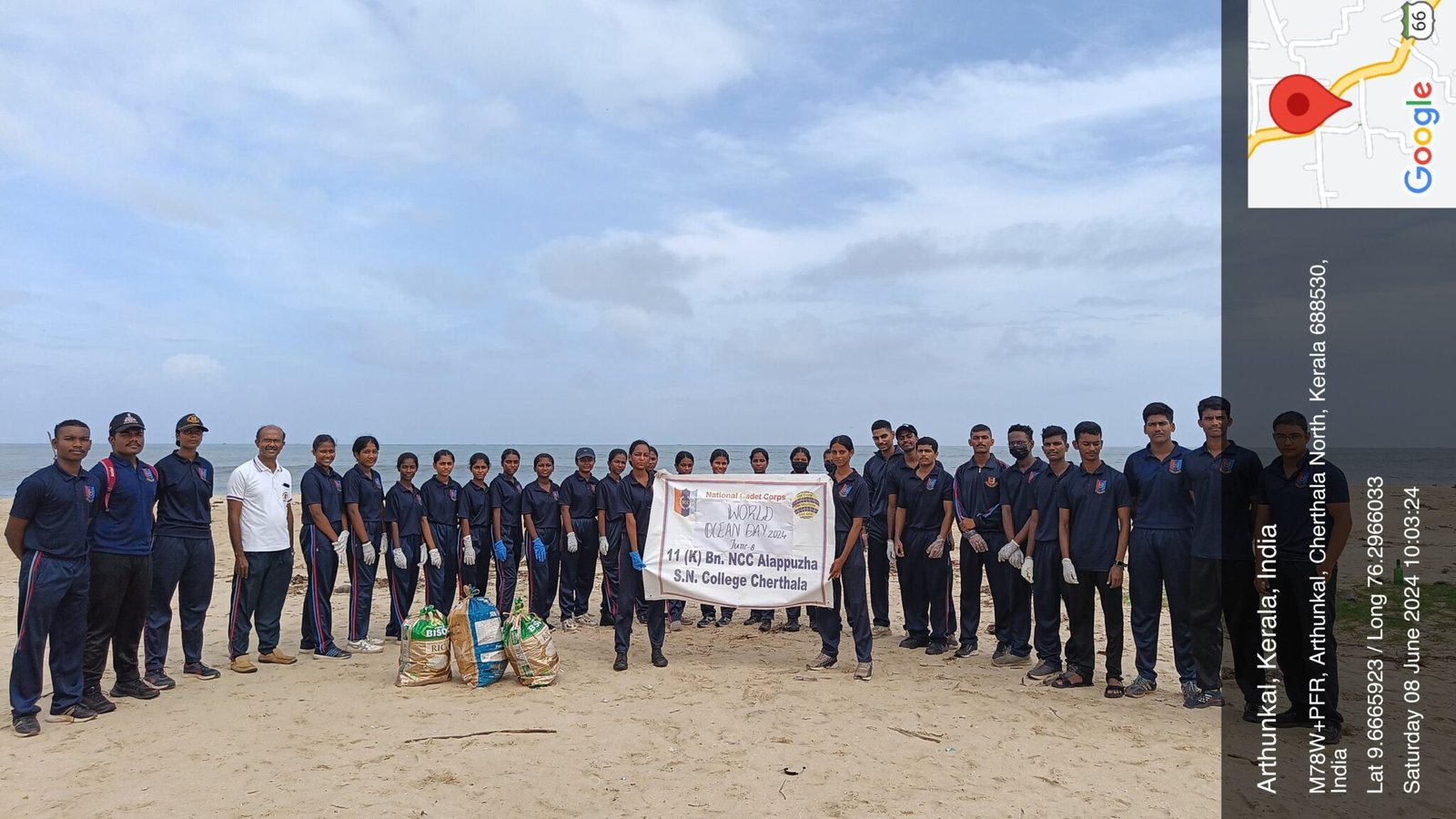 Ocean day at Arthunkal Beach by NCC-08 June 2024 – Sree Narayana ...